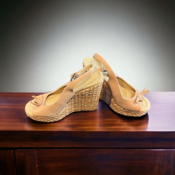 kate spade | Shoes | Kate Spade Rattan Wedges | Poshmark